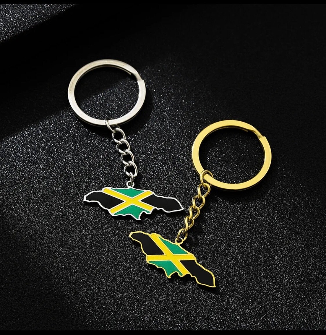 Jamaica Map & Flag Design Keyrings - Etsy