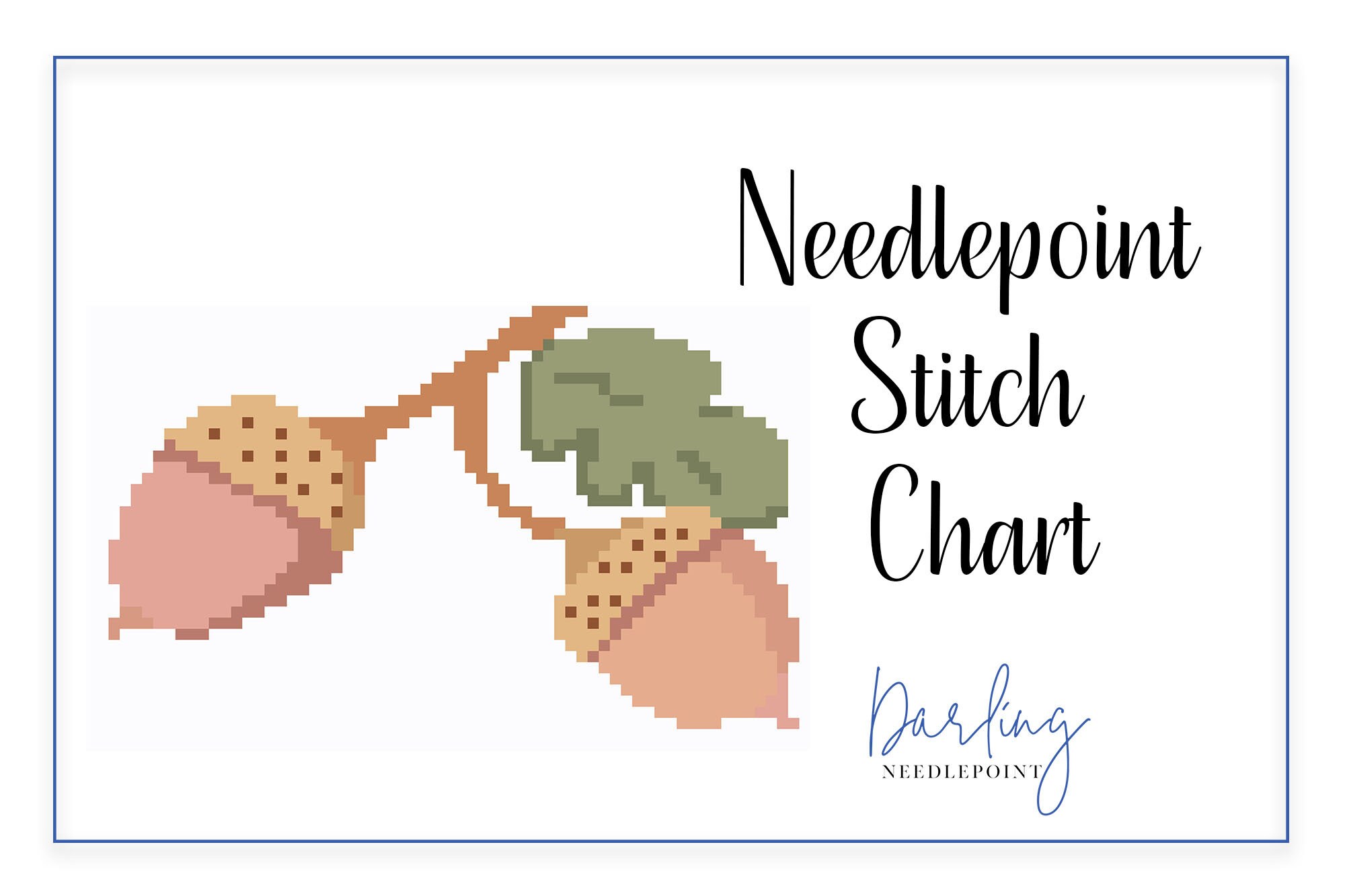 Pair of Acorns Needlepoint Stitch Chart PDF Cross Stitch Chart ...