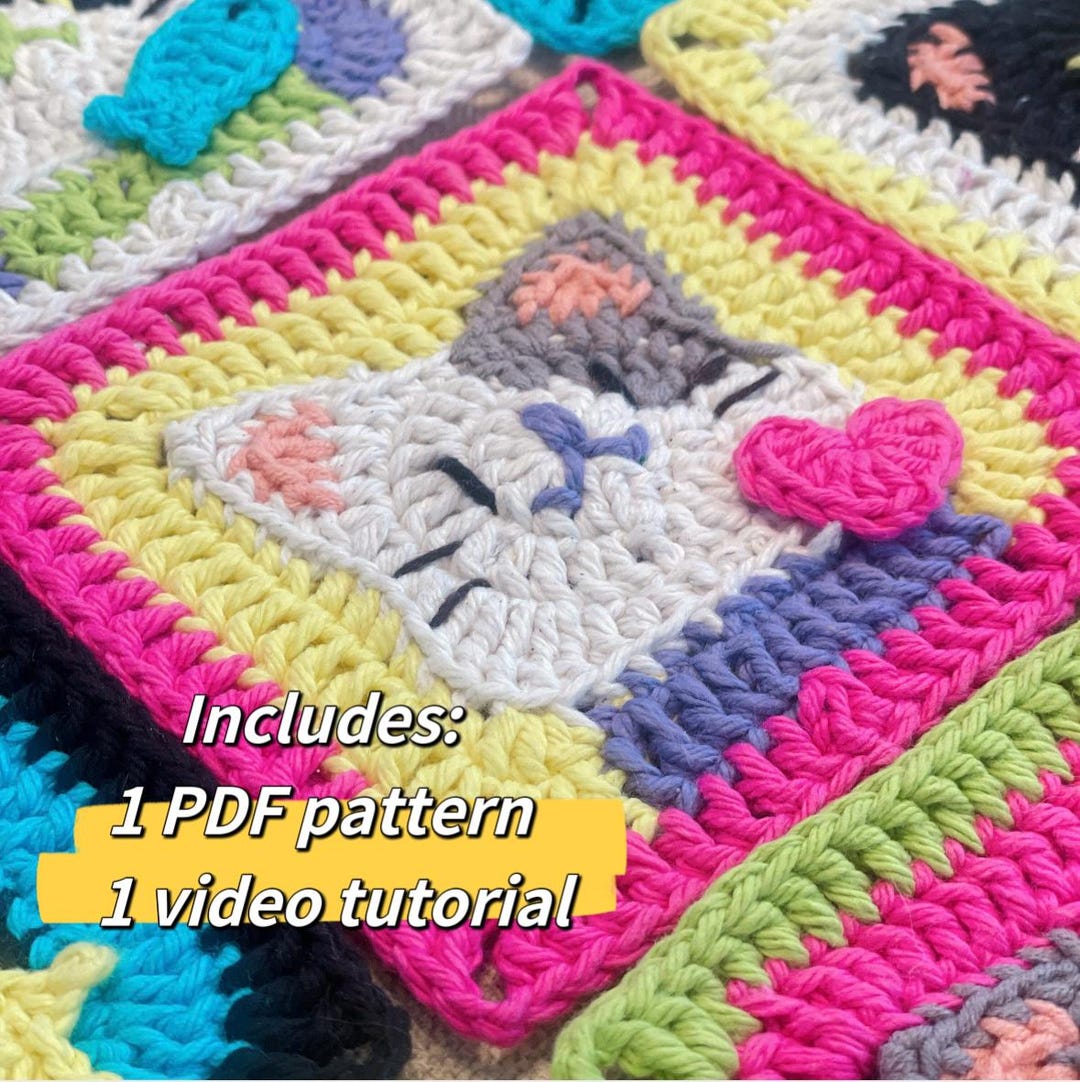 Crocchet Cat Granny Squares Pattern/includes: 1 PDF Pattern 1 Video Tutorial - Etsy
