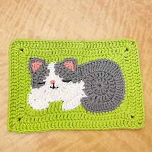 Crochet Cat Granny Squares Pattern 1 PDF Pattern/1 Video Tutorial - Etsy