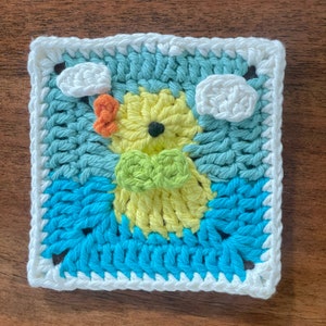 Crochet Duck Granny Square Pattern - Etsy