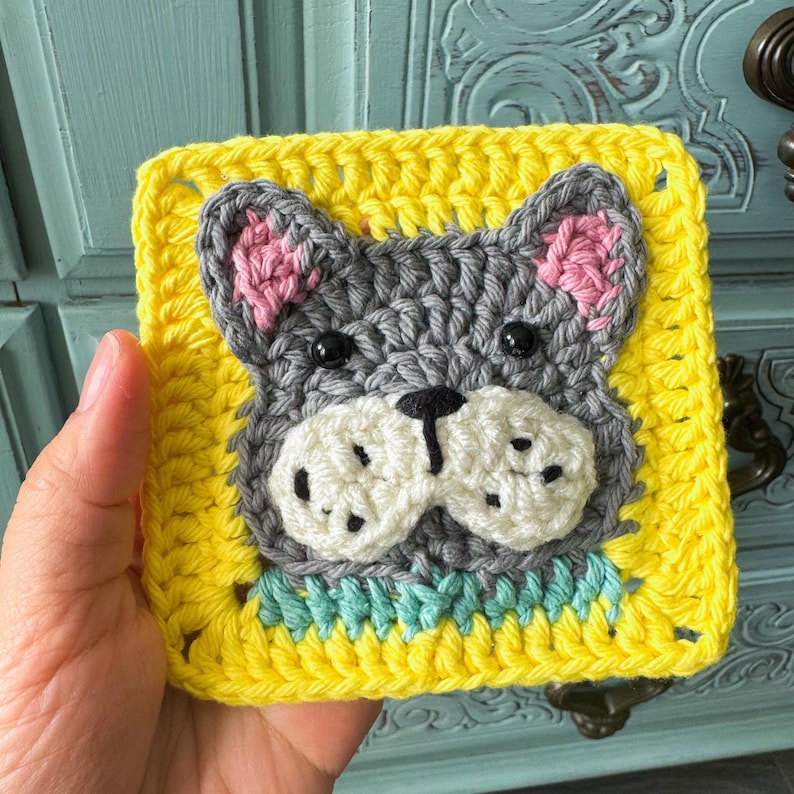 French Bulldog Granny Square Crochet Pattern: Amigurumi Dog (PDF) - Etsy