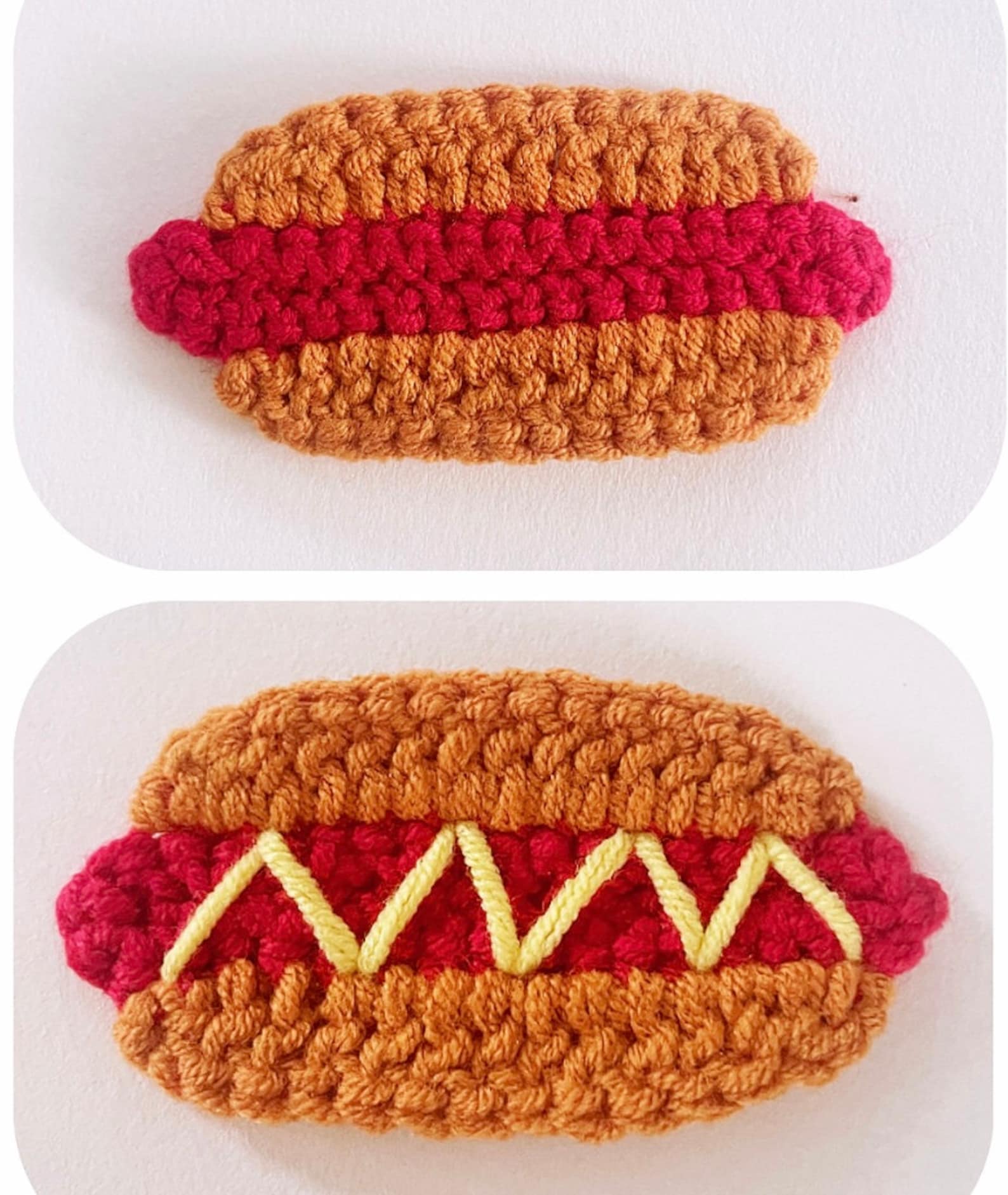 Crochet Hambuger, Hamburger Granny Square and Hot Dog Pattern - Etsy