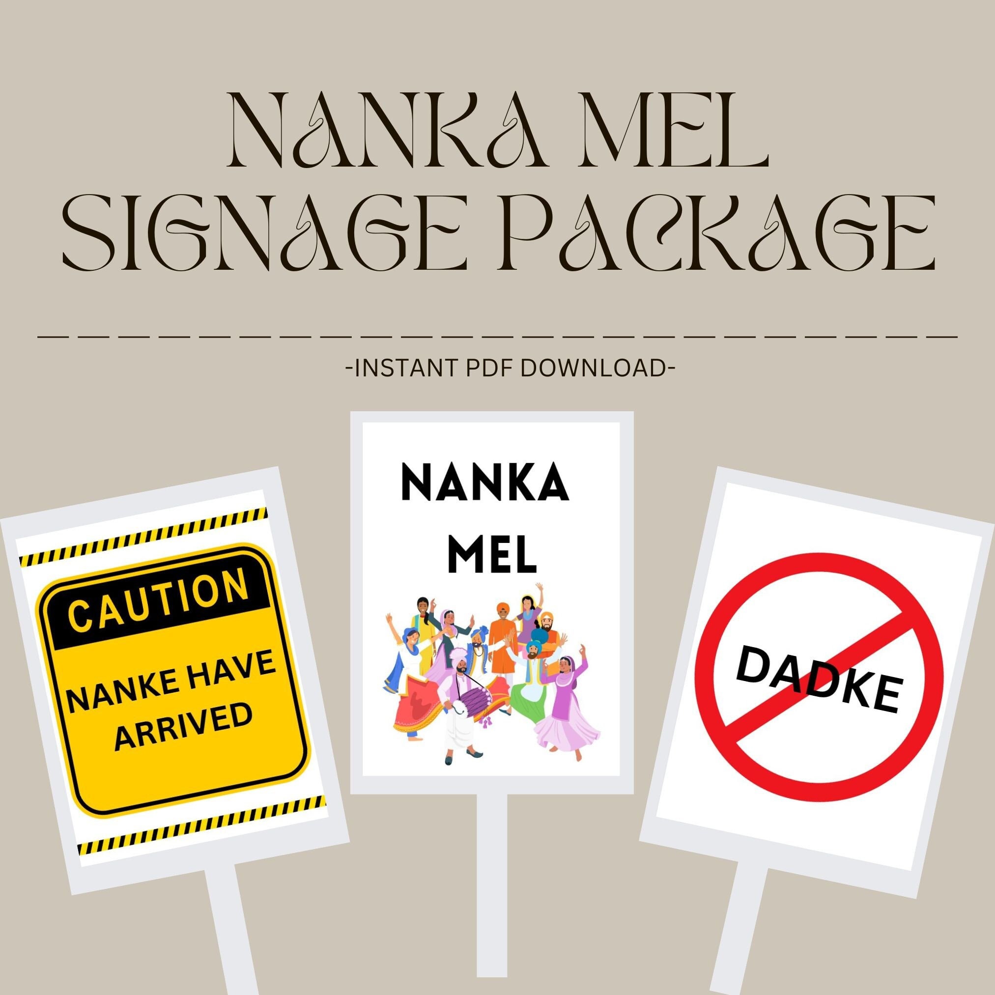 Nanka Mel Signage Package|indian Wedding|signs|digital| - Etsy UK