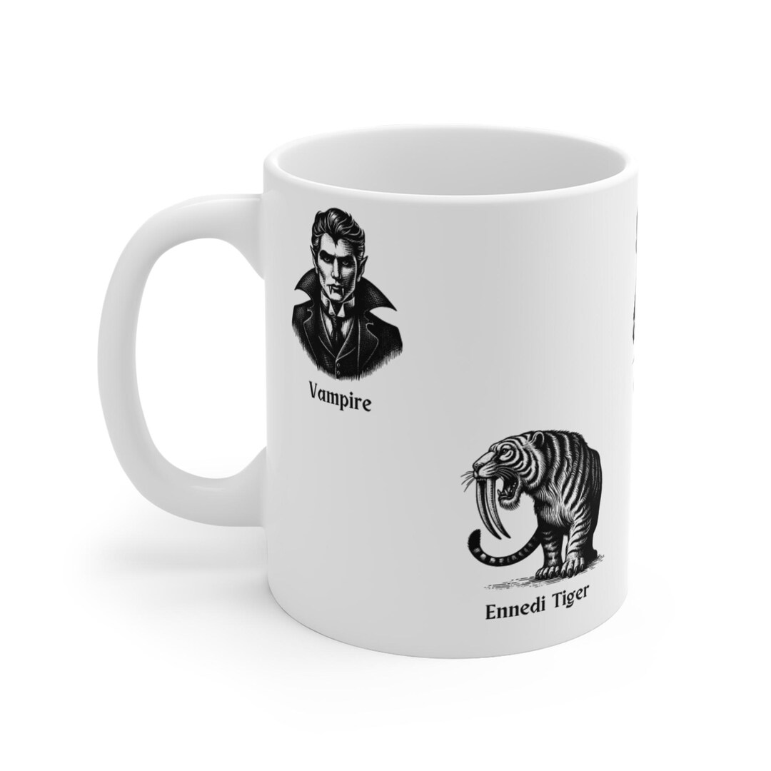 Cryptid Mug Vampire, Goatman, Alien Big Cat, Sewer Gator, Ennedi Tiger ...