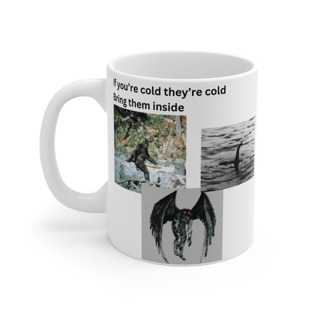 Cryptid Mug Meme Mug Bigfoot, Loch Ness Monster, Mothman Cryptozoology ...