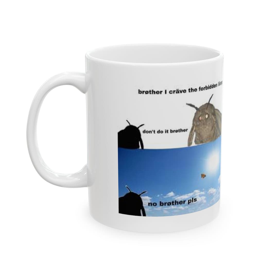 Funny Mothman Meme Mug Cryptid Gift Mug Cryptozoology Gift Meme Gift ...
