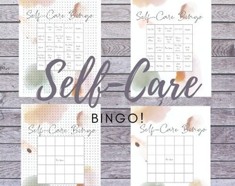 Self-care Bingo Cards for BUJO Bullet Journal Digital Planners 12 ...