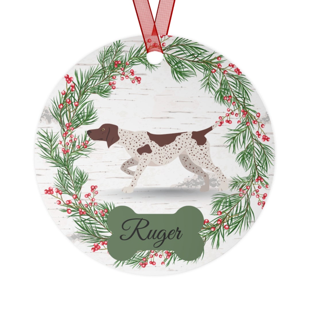 German Shorthaired Pointer Ornament Personalized Ornaments Round GSP ...