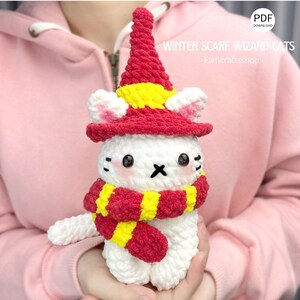 Wizard Kitten Crochet Pattern - Amigurumi Cats With Winter Scarves ...