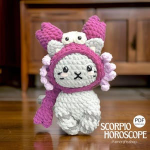 Horoscope Crochet Pattern - Zodiac Cat Amigurumi Tutorial, Scorpio ...