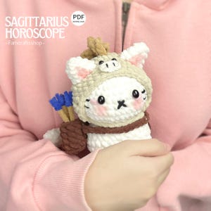 Sagittarius Cat Horoscope Crochet Pattern - Zodiac Amigurumi Tutorial ...