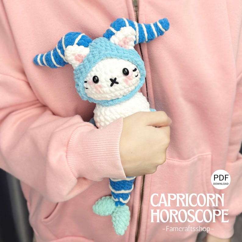 Capricorn Cat Horoscope Crochet Pattern - Zodiac Amigurumi Tutorial ...