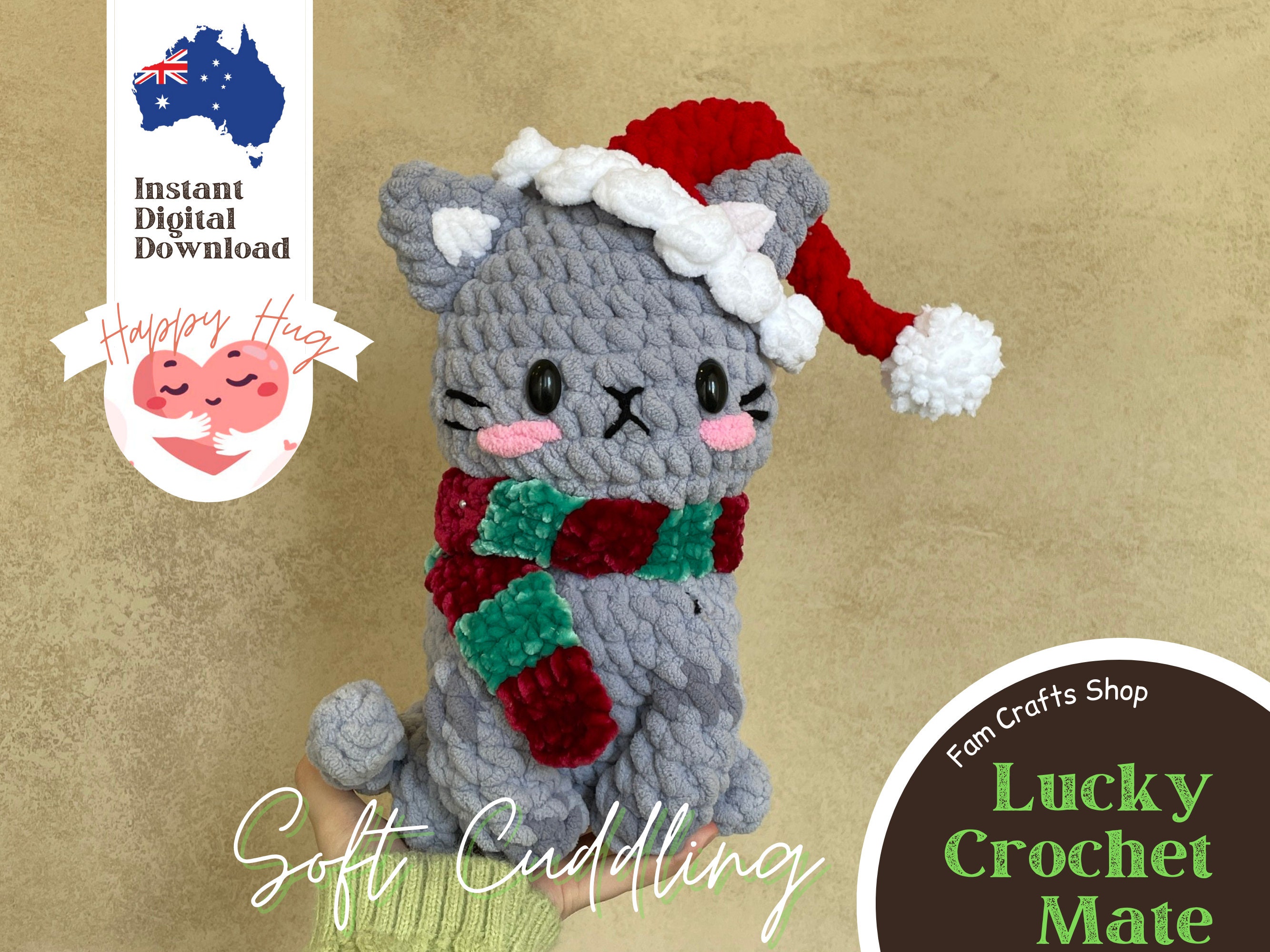CROCHET CAT PATTERN Amigurumi Kitten Mochi Cat Tutorial - Etsy