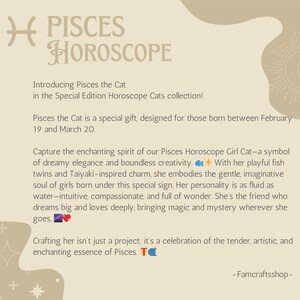 Pisces Cat Horoscope Crochet Pattern - Zodiac Amigurumi Tutorial, Plush ...