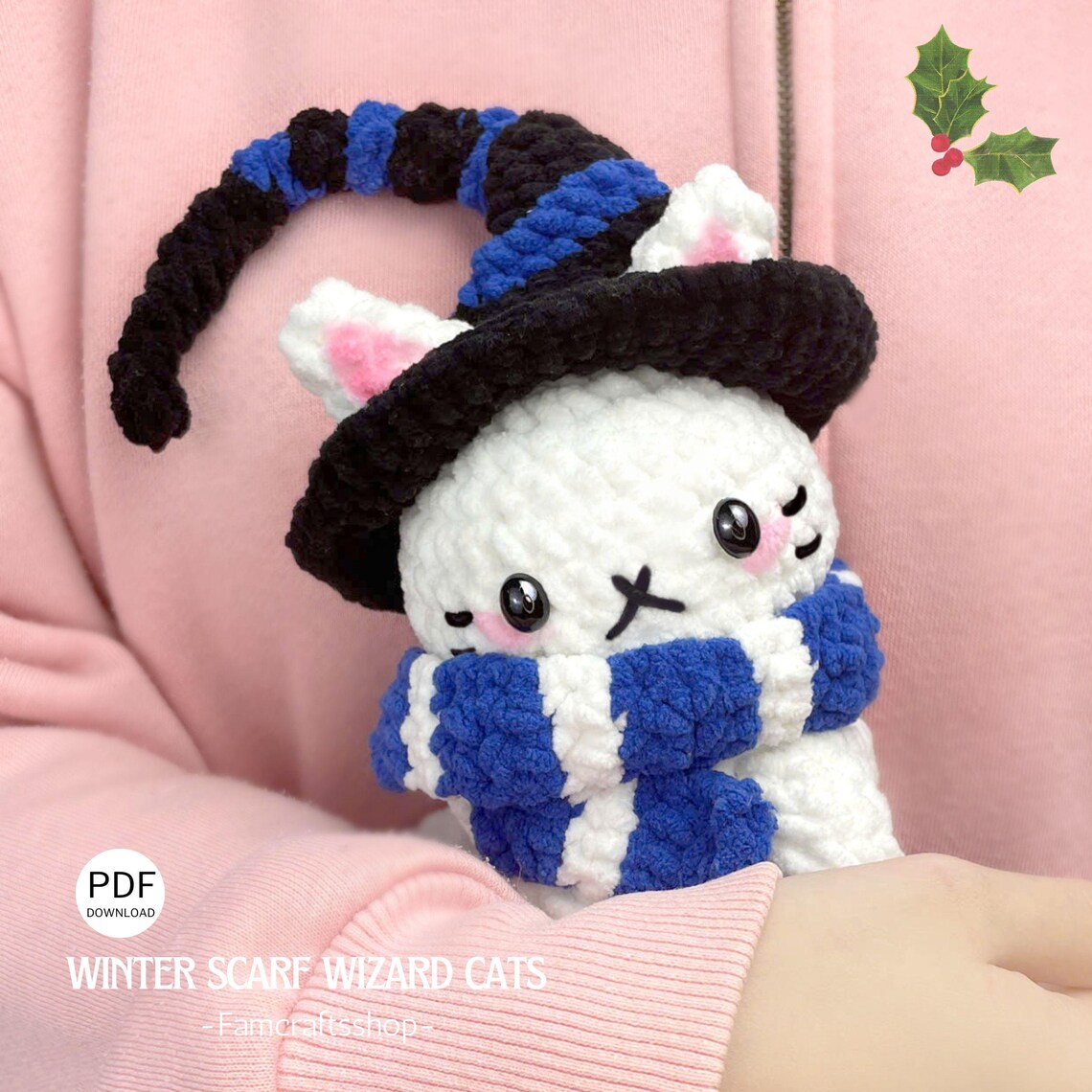 Wizard Kitten Crochet Pattern - Amigurumi Cats With Winter Scarves ...