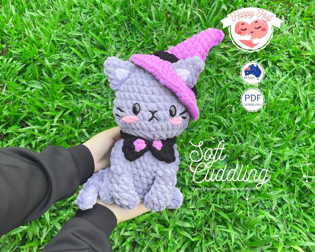 Cat Crochet Pattern - Adorable Witch Kitten Amigurumi Tutorial, Easy ...