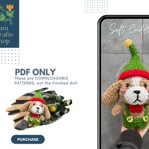 CROCHET DOG PATTERN - Amigurumi Puppy - Eddit Dog Tutorial Stuffed ...