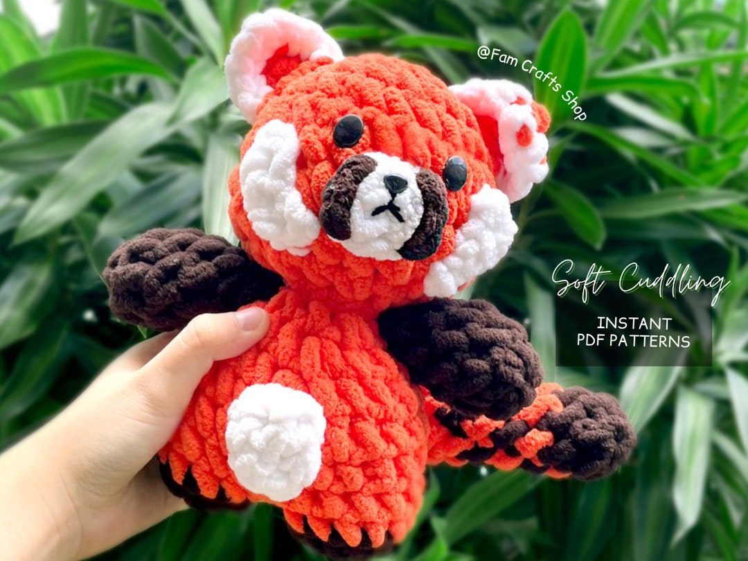 Red Panda Crochet Pattern Adorable Chubby Panda Crochet Design, Pet ...