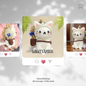 Sagittarius Cat Horoscope Crochet Pattern - Zodiac Amigurumi Tutorial ...