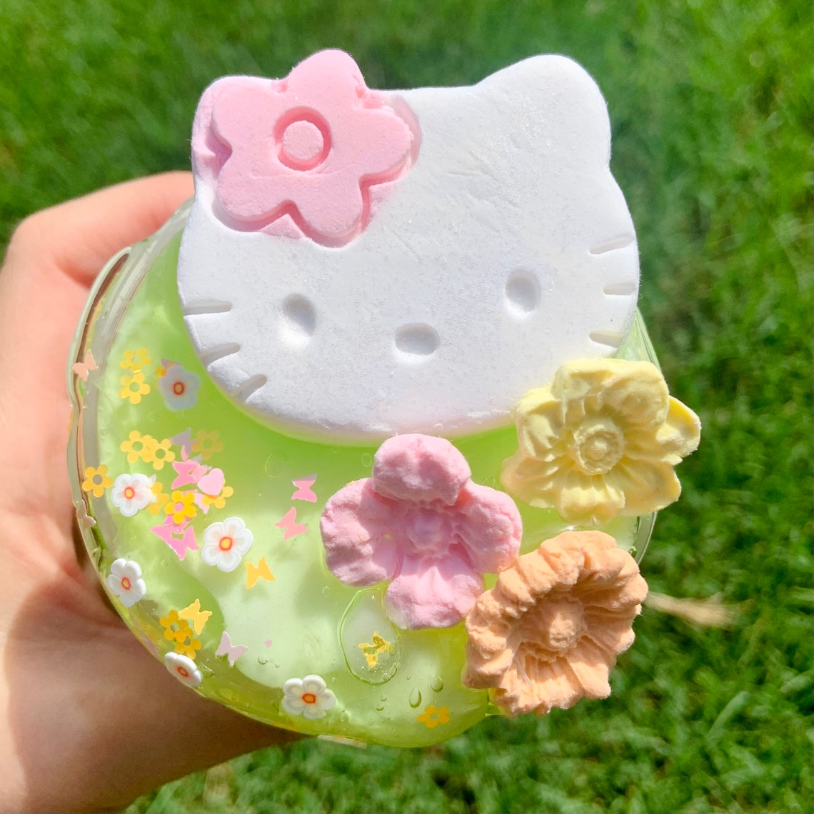 Hello Kitty Flower Field Slime DIY Slime Marshmallow Slime - Etsy