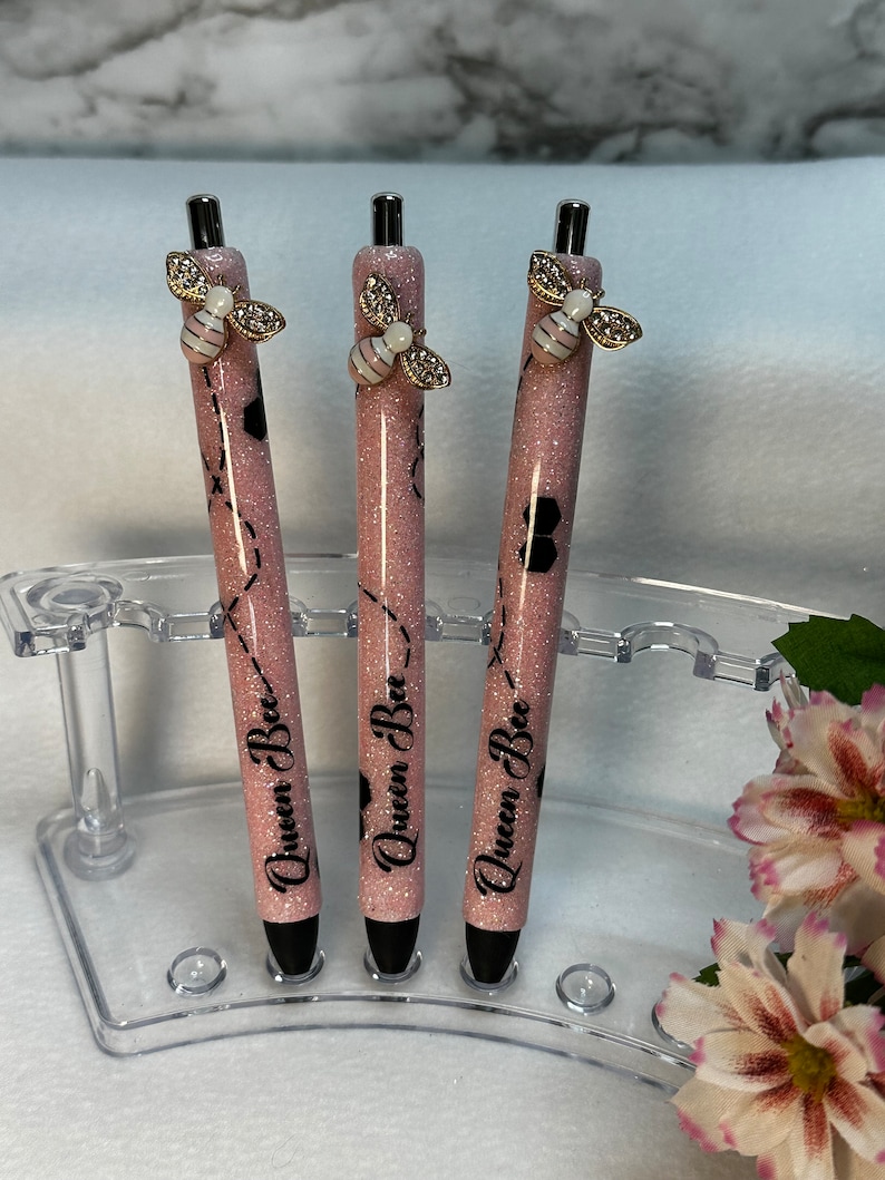 Bumble Bee Glitter Resin Pen, Inkjoy Gel Pen - Etsy