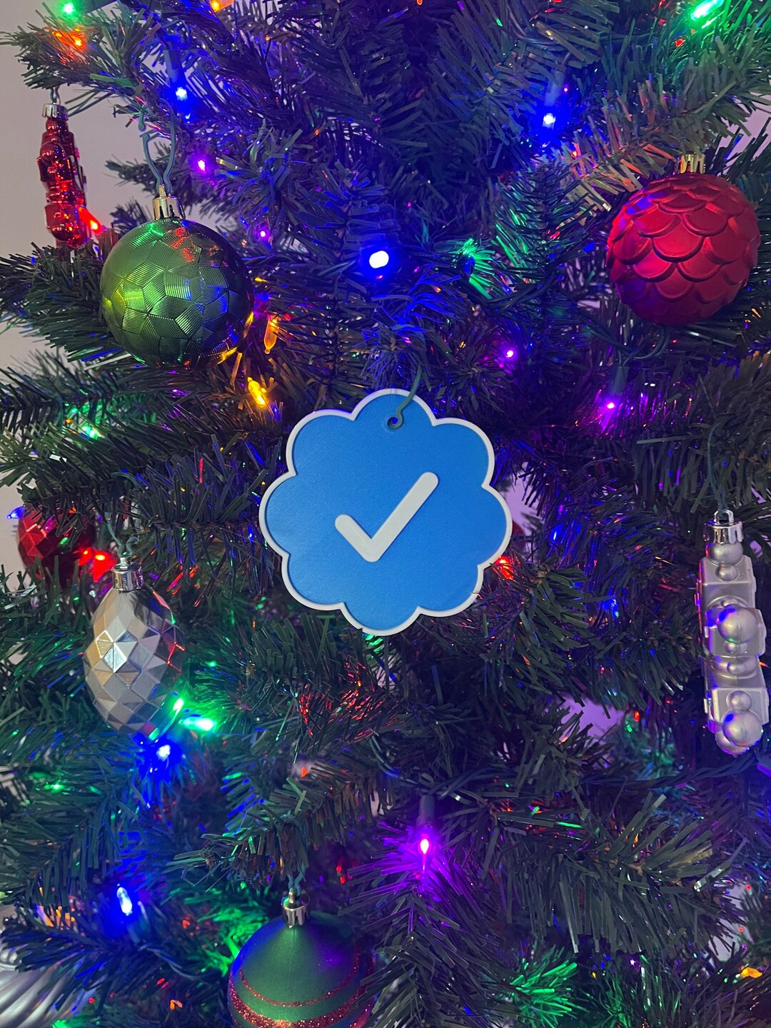 Twitter Blue Verified Check Mark - Christmas Ornament - Only 7.99! - Etsy