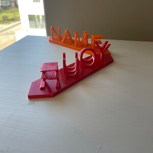 Illusion Name Tag | Custom Name Plate | 3D Printed | Cool Tech Gift - Etsy