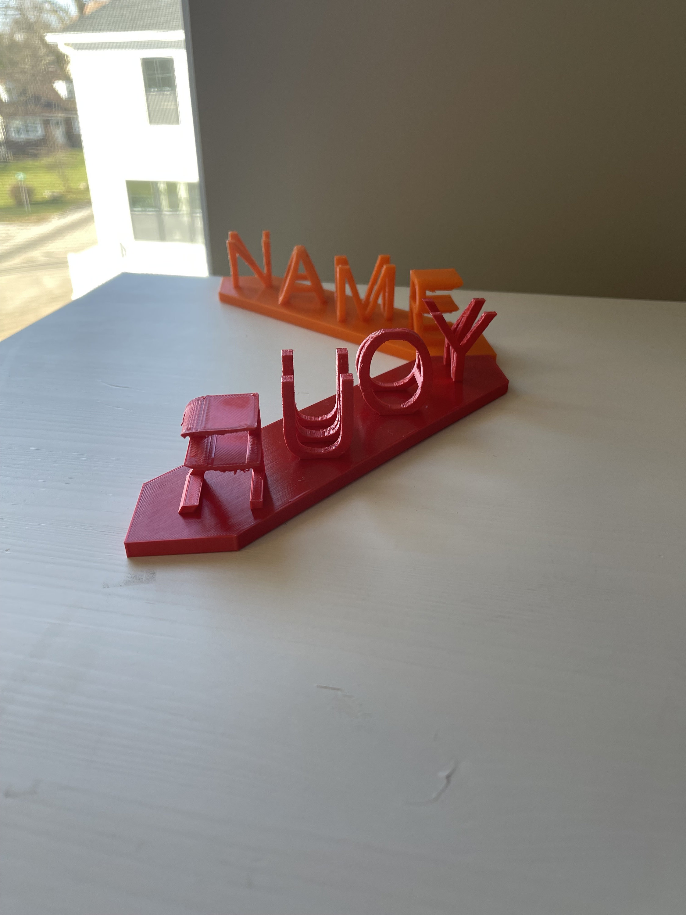 Illusion Name Tag | Custom Name Plate | 3D Printed | Cool Tech Gift - Etsy