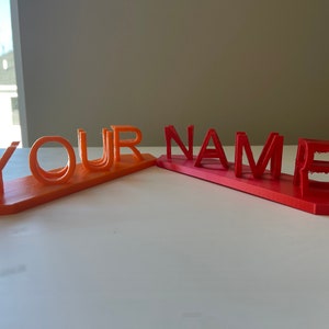 Illusion Name Tag | Custom Name Plate | 3D Printed | Cool Tech Gift - Etsy