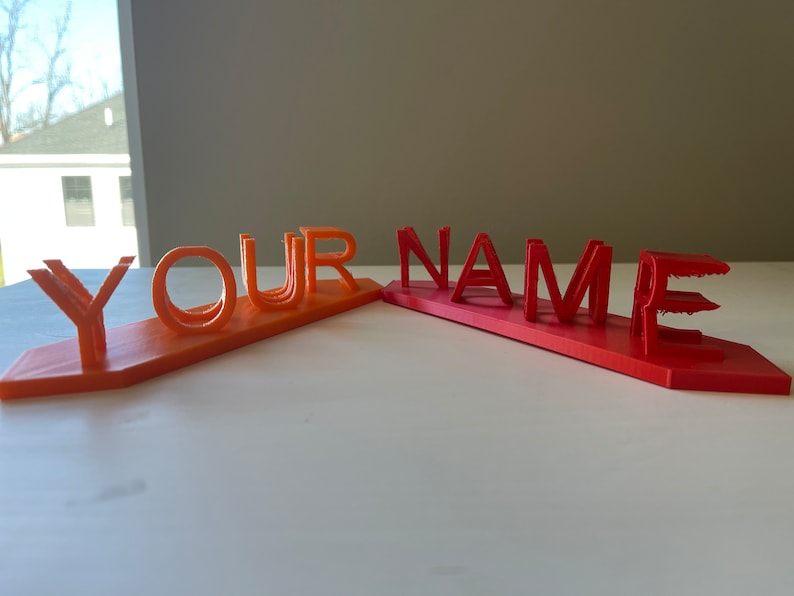 Illusion Name Tag | Custom Name Plate | 3D Printed | Cool Tech Gift - Etsy