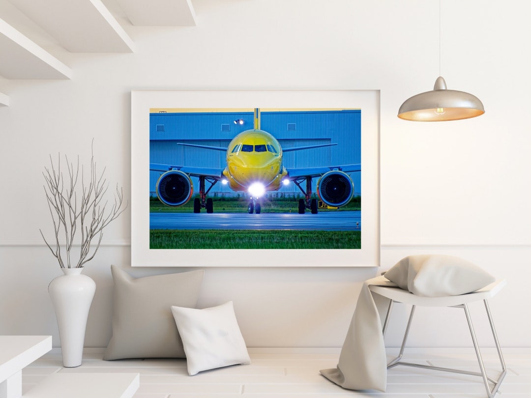 Airliner About to Line up for Evening Take Off. Wall Art, Decor, Color ...