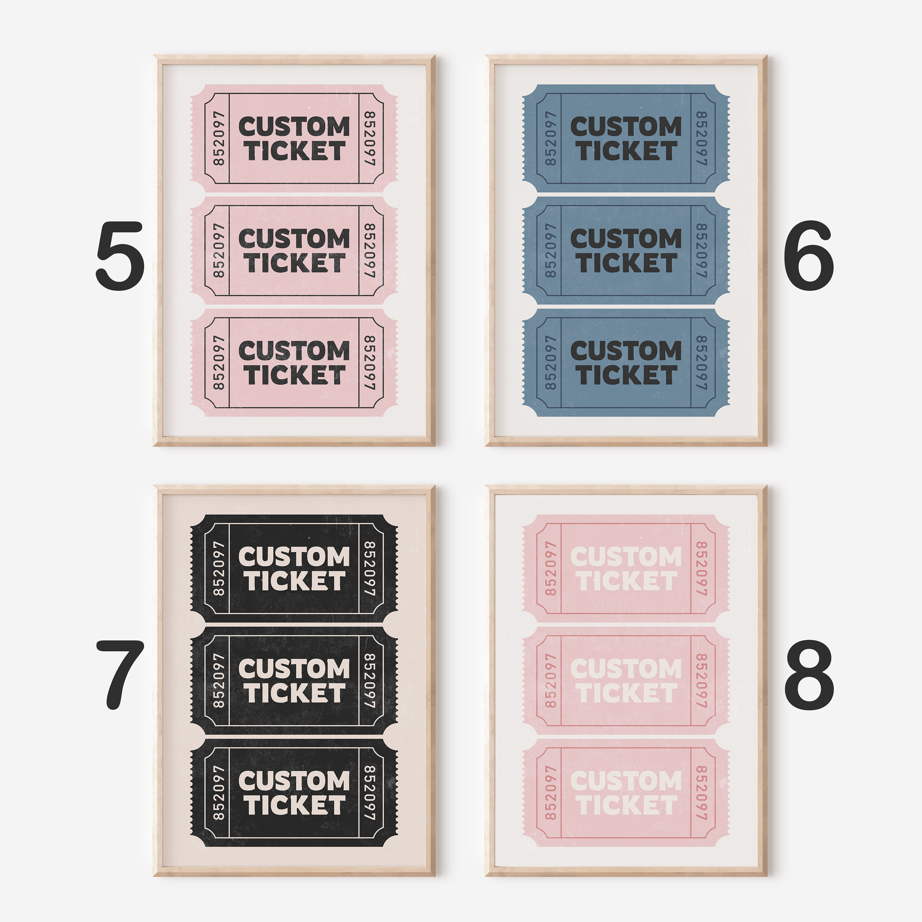 Customize Printable Ticket Poster | Personalized Preppy Cool Prints ...