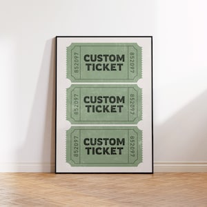 Customize Printable Ticket Poster | Personalized Preppy Cool Prints ...
