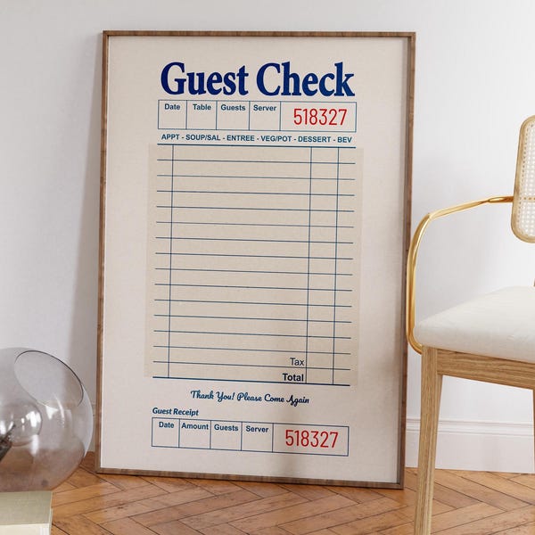 Pink Guest Checks Png - Etsy
