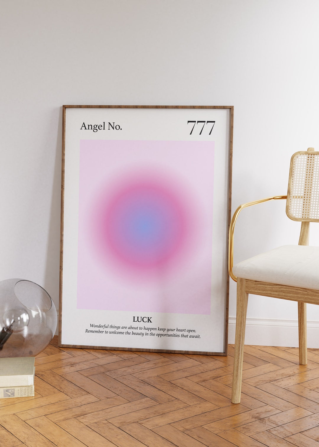 777 Luck Angel Number Aura Poster Positive Energy Flow Wall - Etsy