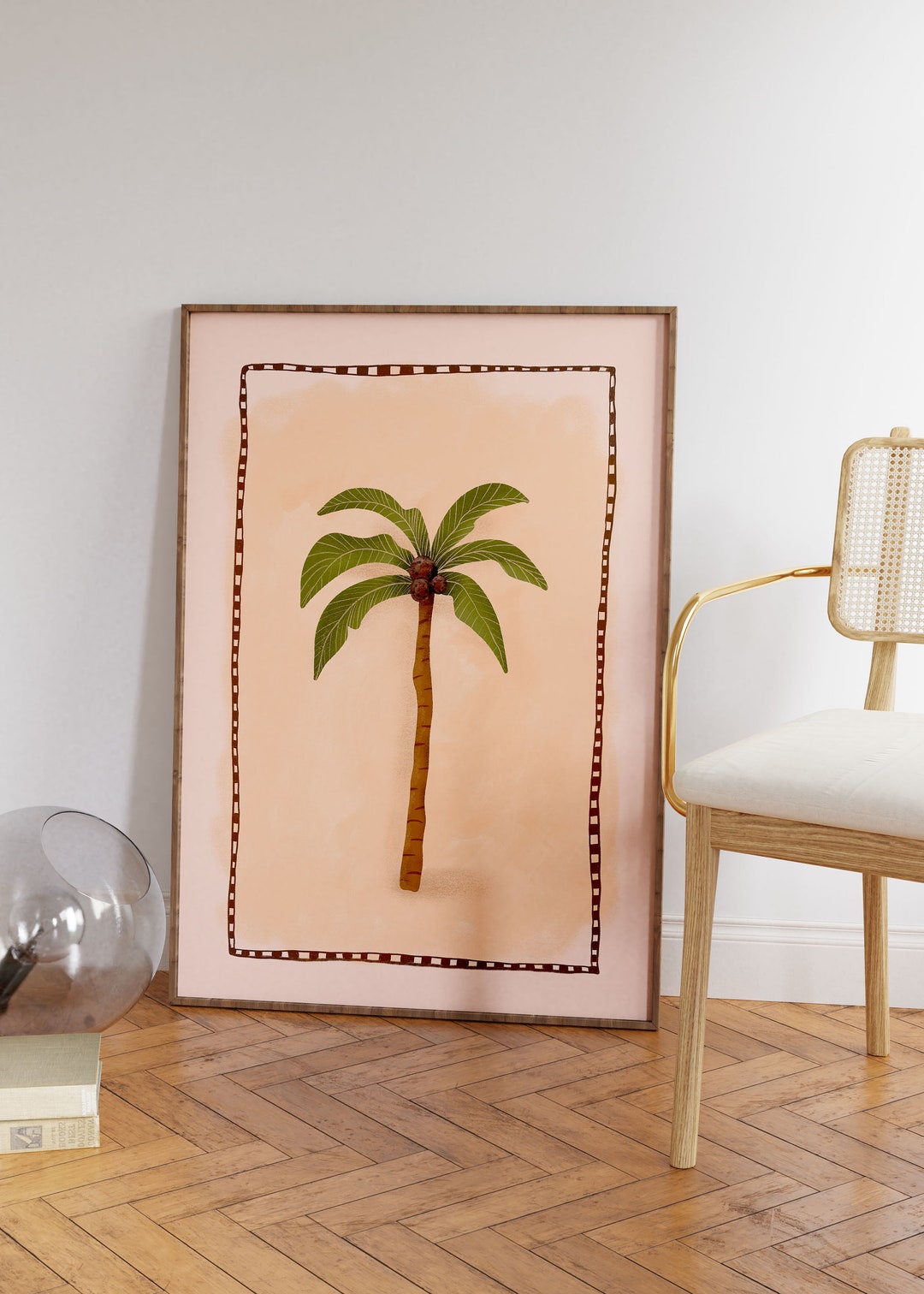 Palm Tree Art Poster Print | Boho Tropical Drawing Gallery Wall Art ...