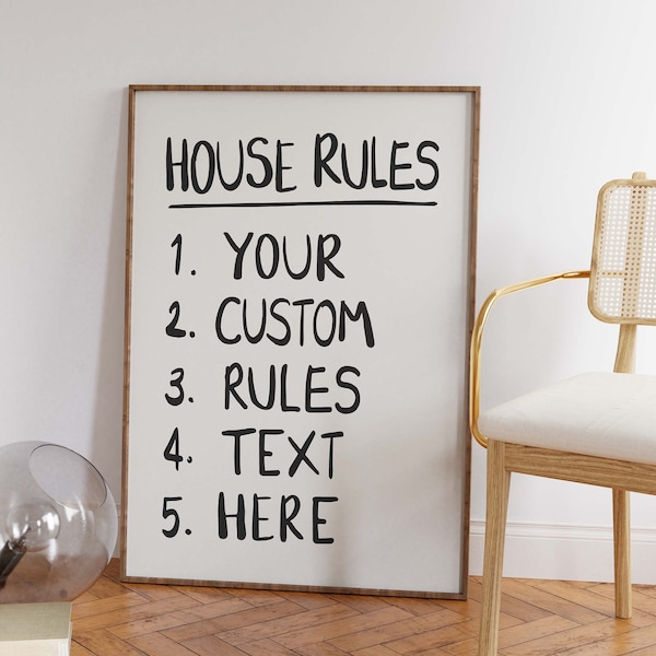 House Rules - Etsy