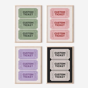 Customize Printable Ticket Poster | Personalized Preppy Cool Prints ...