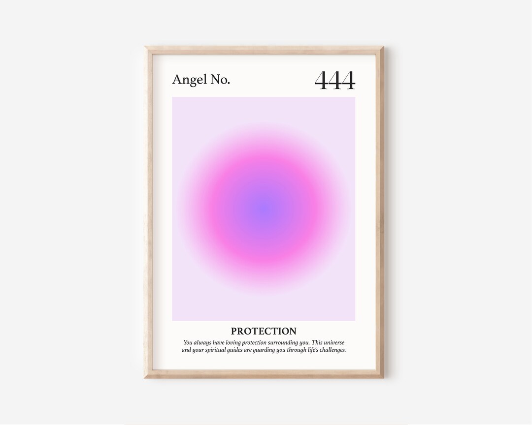 Angel Number 444 Aura Poster Protection Manifest Poster - Etsy