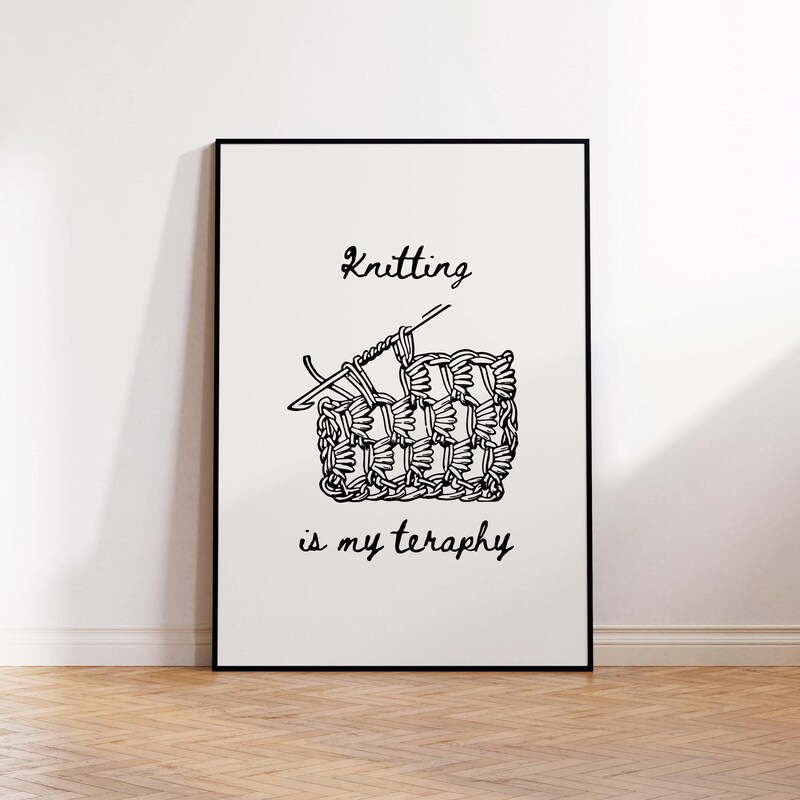 Knitting Poster - Etsy