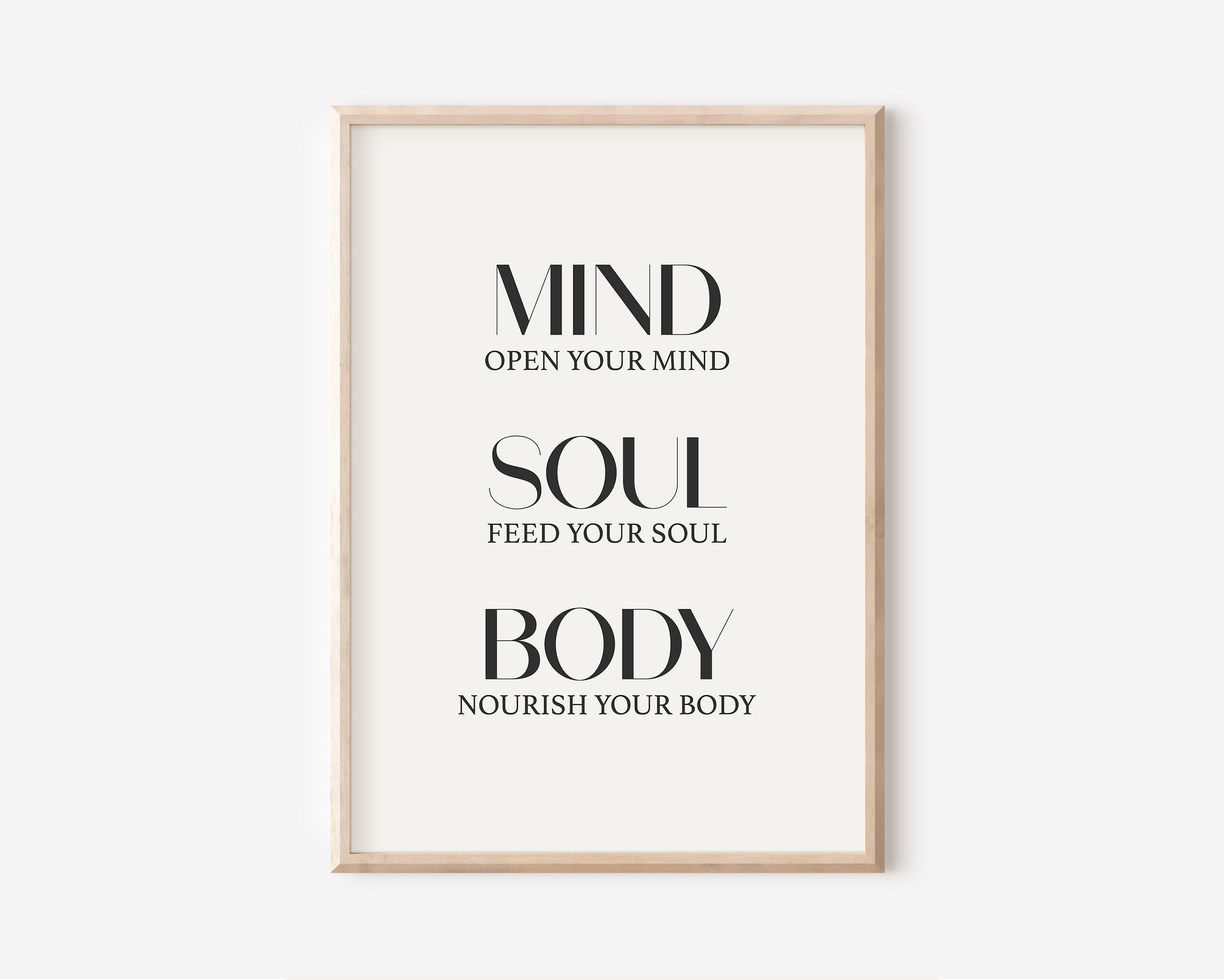 Mind Body Soul Wall Art Poster Aesthetic Mindfulness Print - Etsy