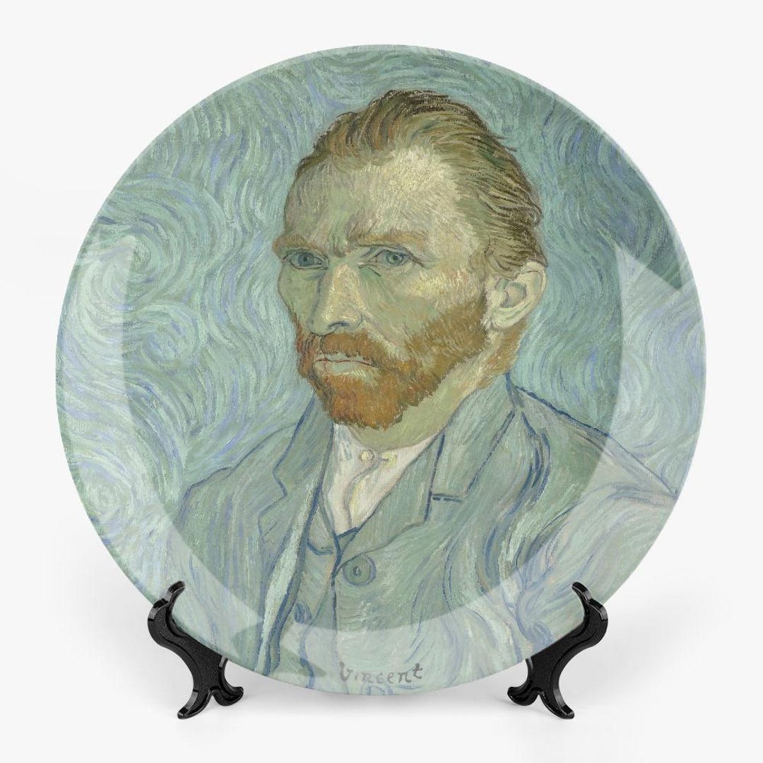 Van Gogh Self Portrait Decorative Plate Set - Famous Post-impressionist ...
