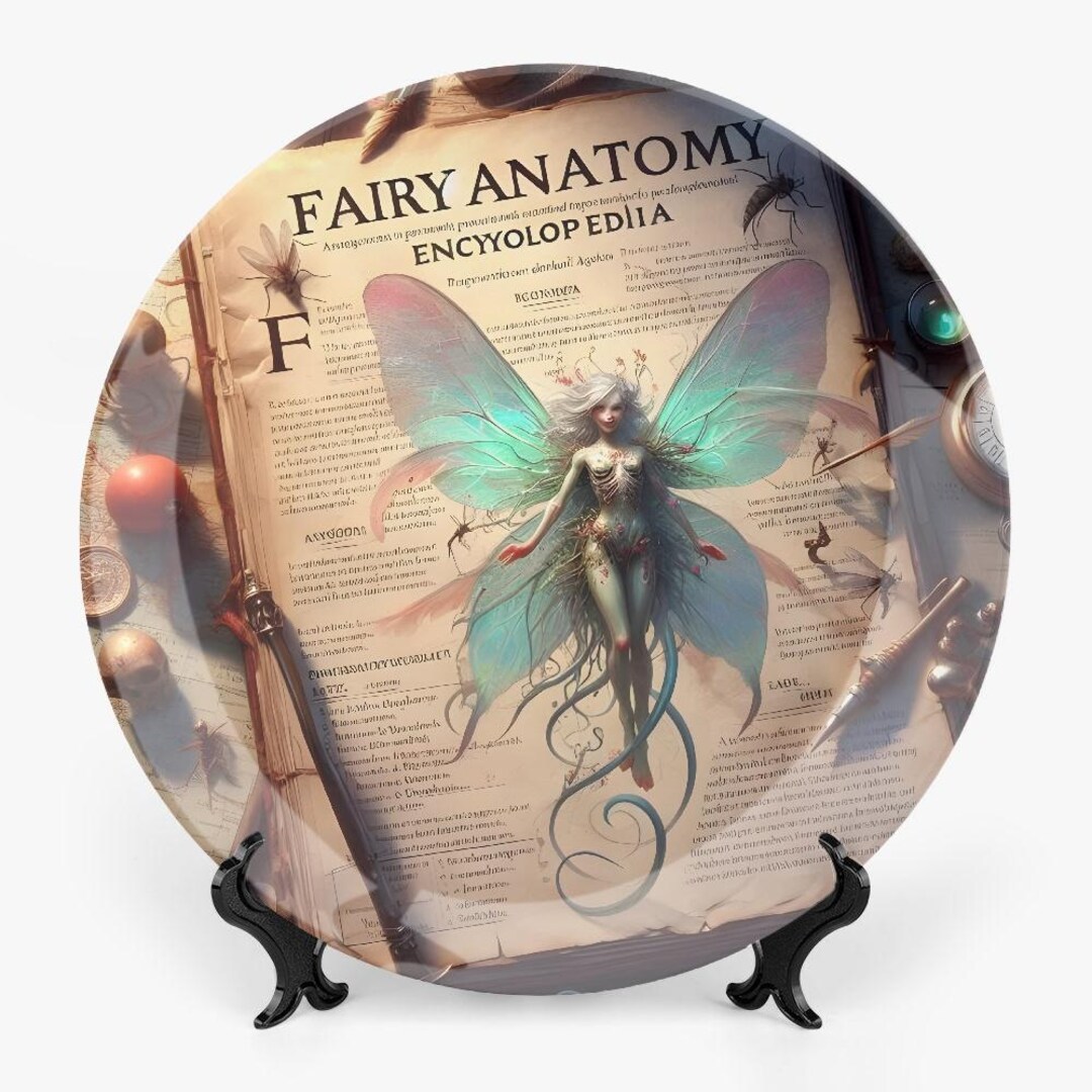 Fairy Anatomy Encyclopedia Plate - Fantasy Wall Art - Mystical Creature ...