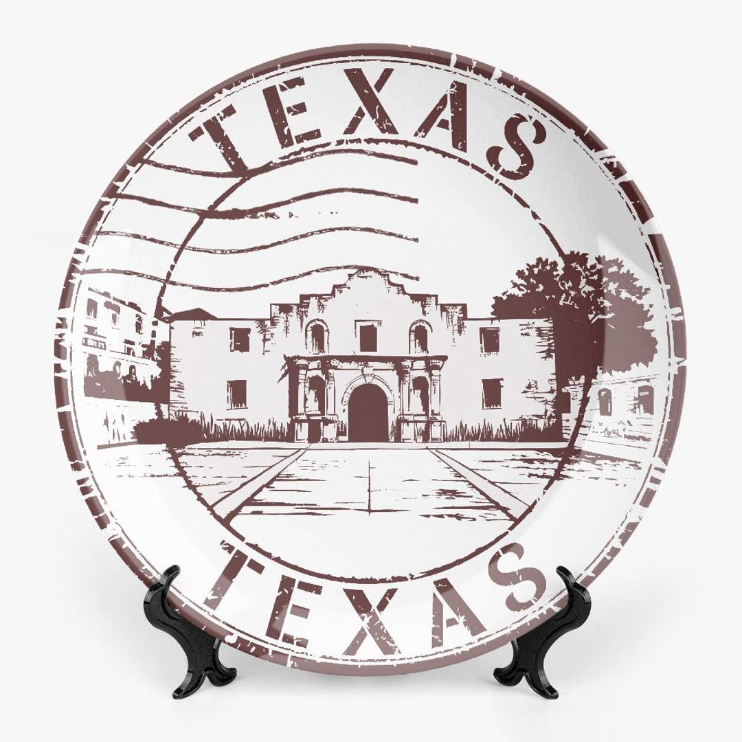 Texas Ceramic Decorative Plates - Lone Star State Wall Art Home Decor ...