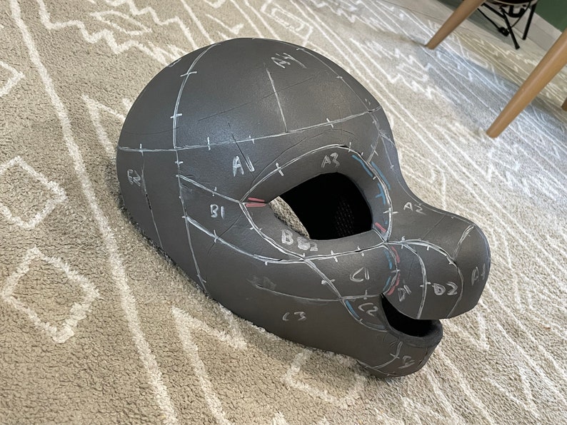 Fursuit Headbase Pattern jasper DOWNLOAD ONLY - Etsy