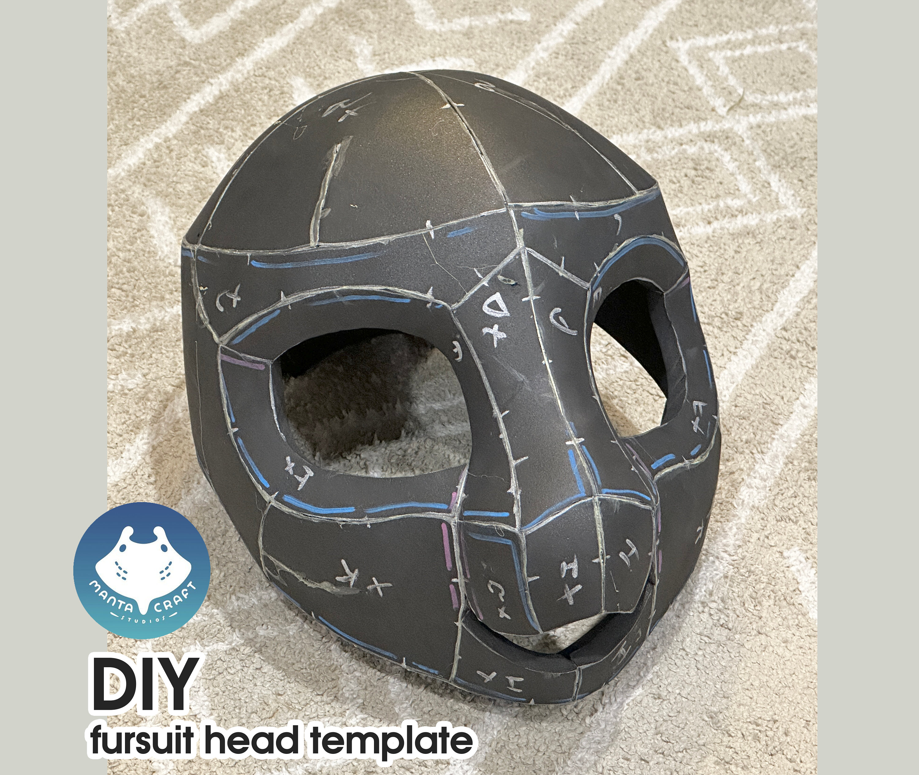 Fursuit Head Base Pattern sunny DOWNLOAD ONLY Kemono Furry - Etsy