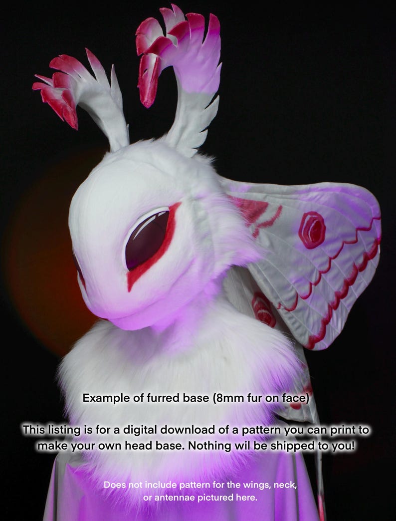 Moth Creature Fursuit Headbase Pattern - DOWNLOAD ONLY - Etsy