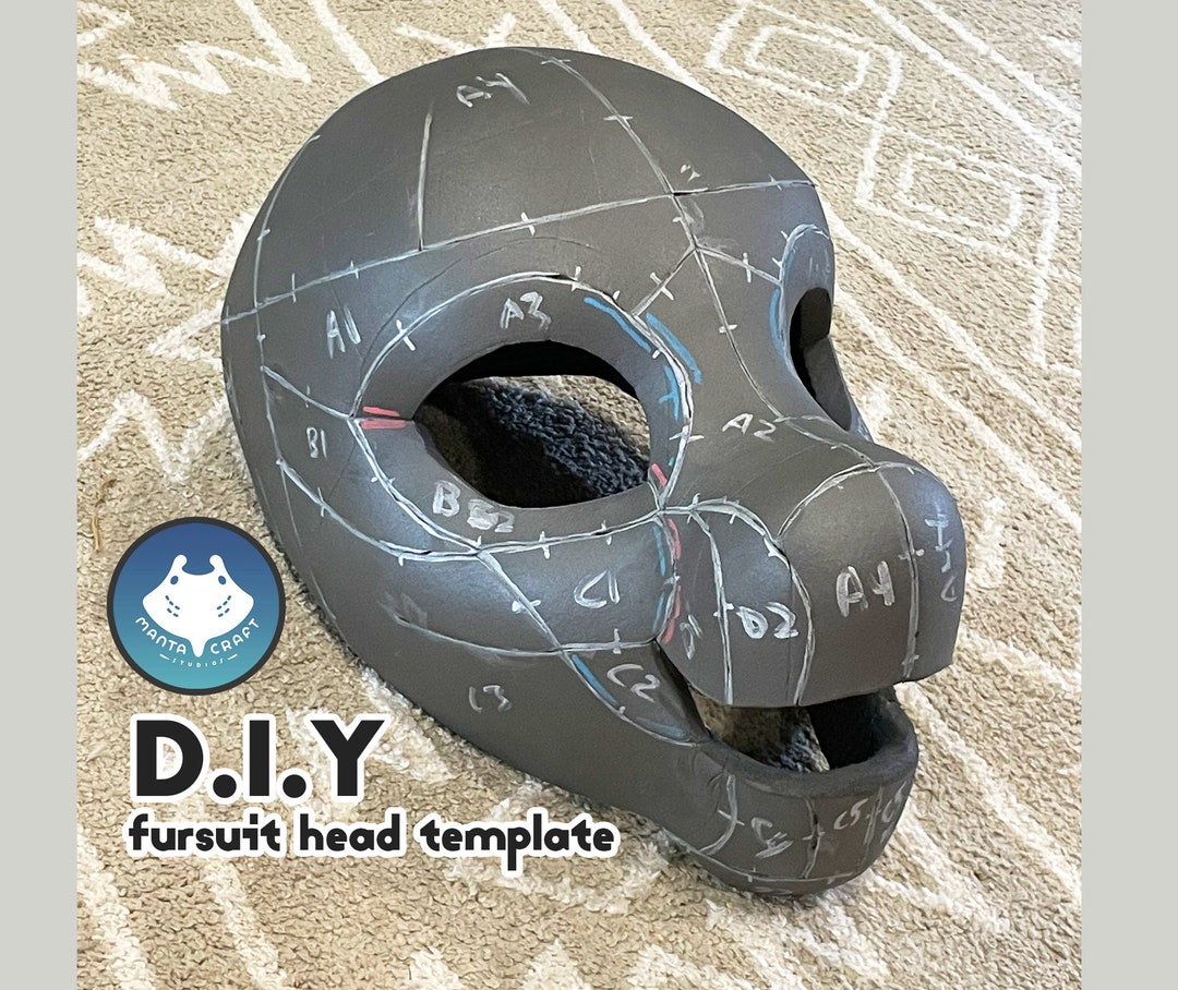 Fursuit Headbase Pattern "jasper" - DOWNLOAD ONLY Dragon Deer Horse Unicorn - Etsy