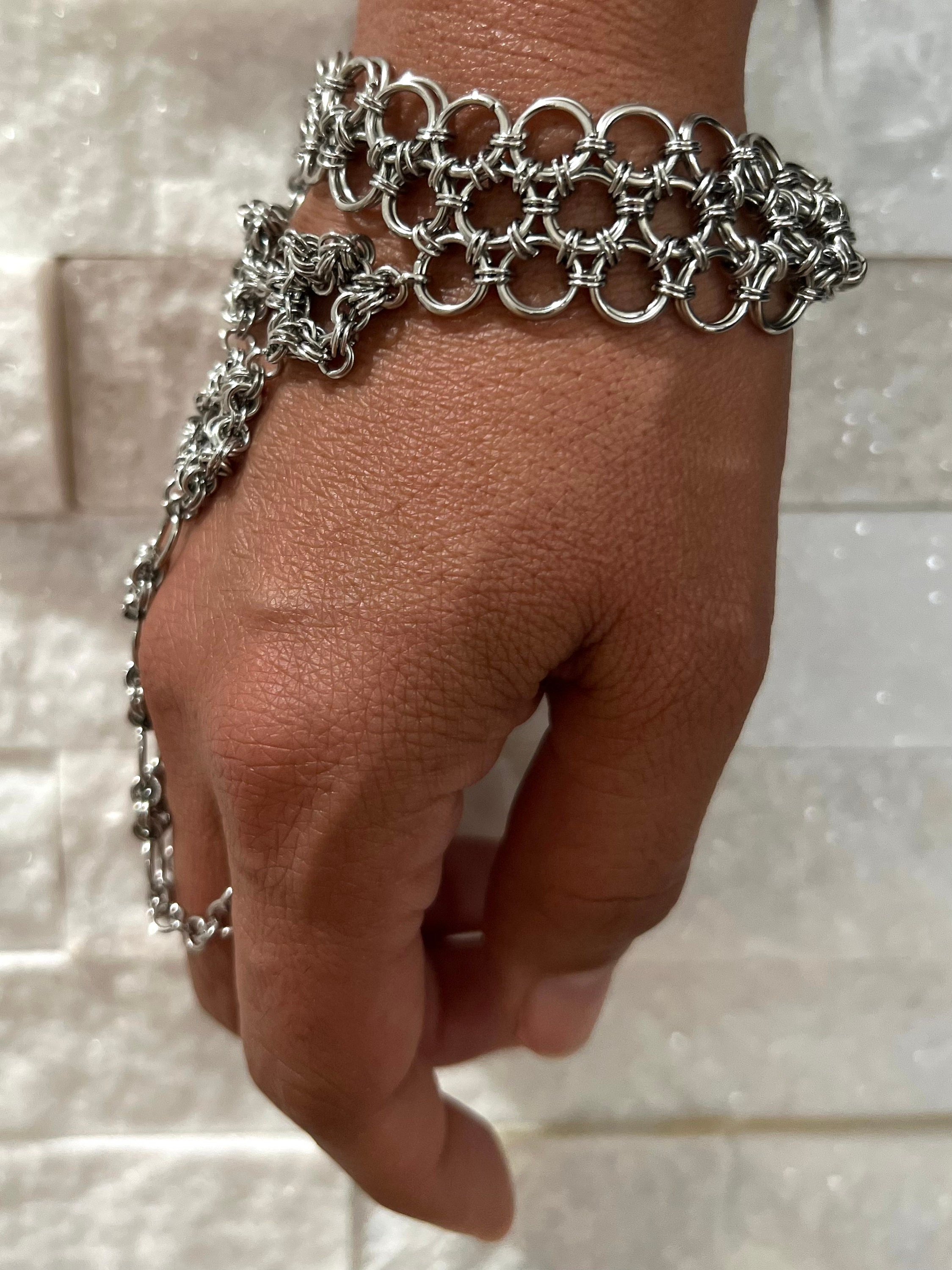 Handwoven Stainless Steel Hand Chain Hana Gusari Japanese Star of ...